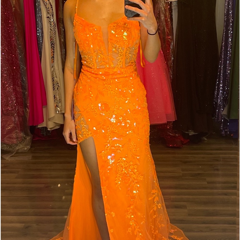 Orange Prom Dress Cinderella Divine - Gem